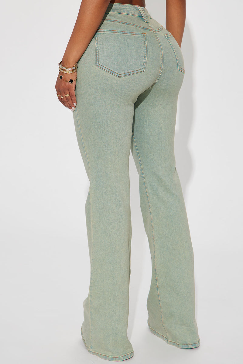 Vienna Tinted High Rise Stretch Flare Jeans - Light Wash | Fashion Nova ...