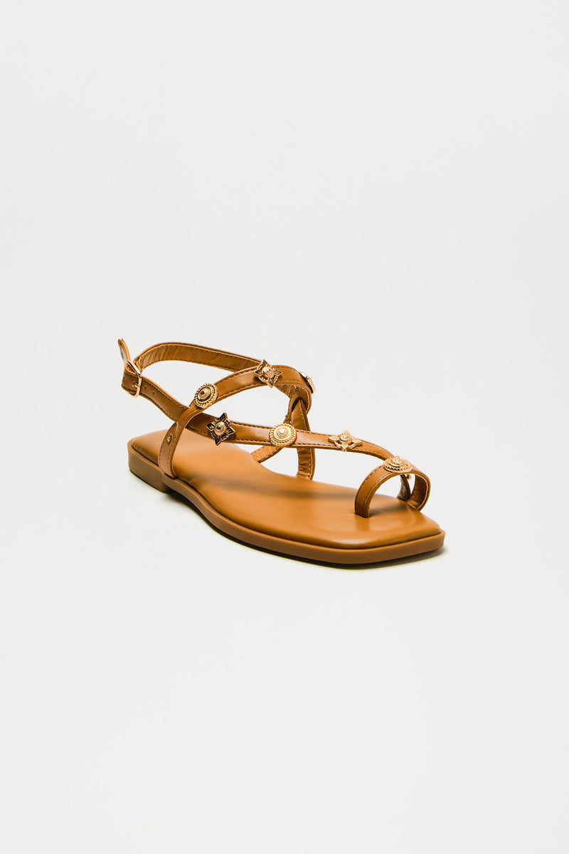 Bright Idea Studded Sandals - Chestnut | Fashion Nova, Shoes | Fashion Nova
