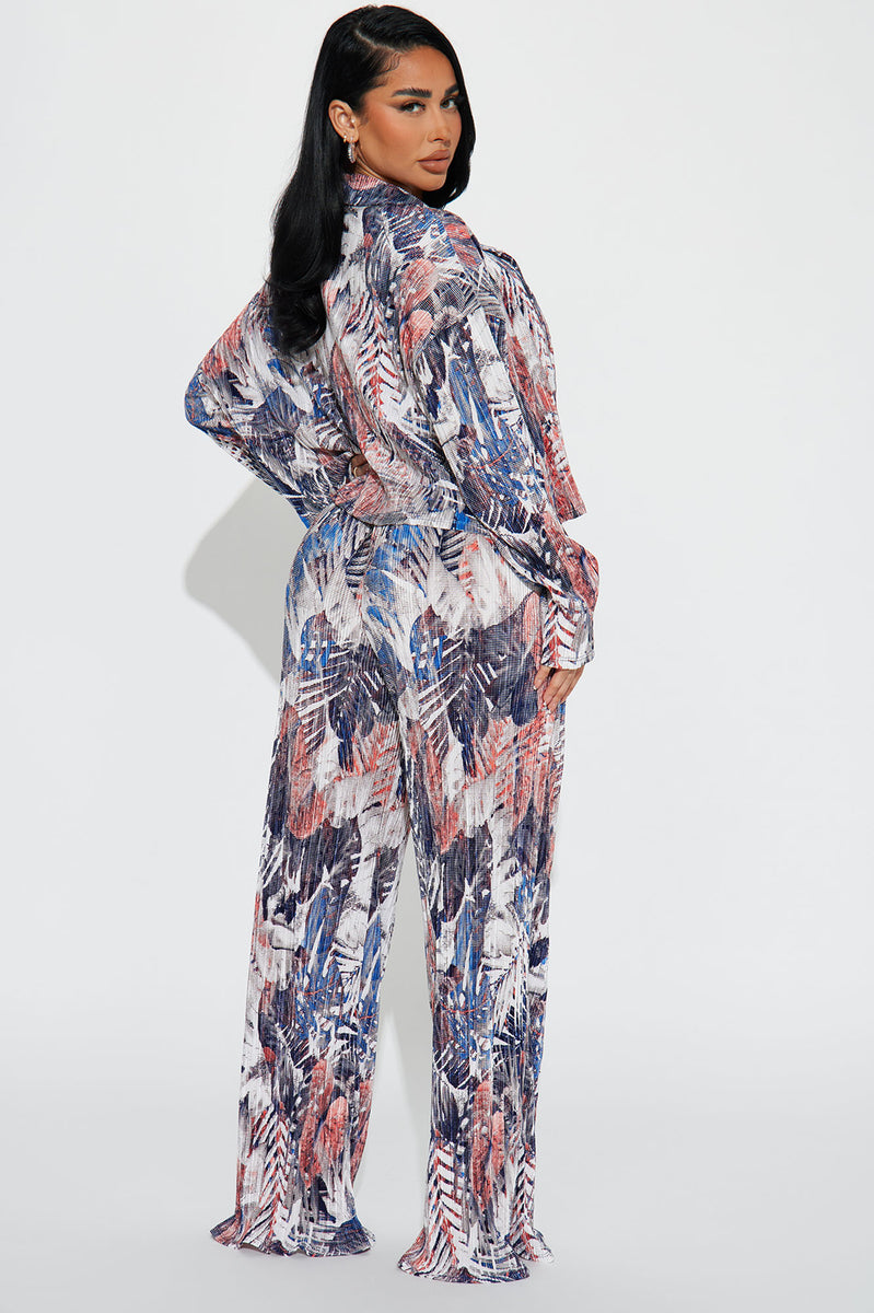 Lucina Plisse Pant Set - Blue/combo | Fashion Nova, Matching Sets ...