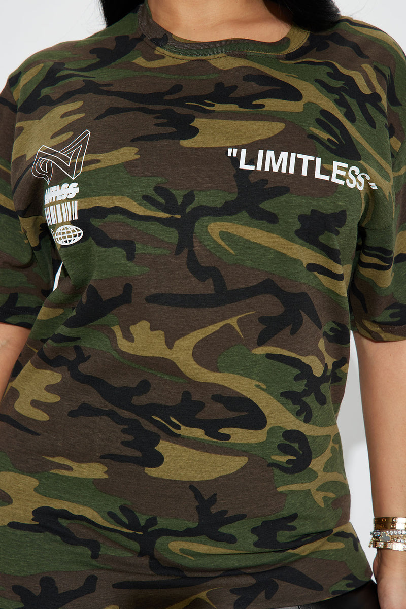 Limitless Label Camo Tshirt - Camouflage | Fashion Nova, Screens Tops ...