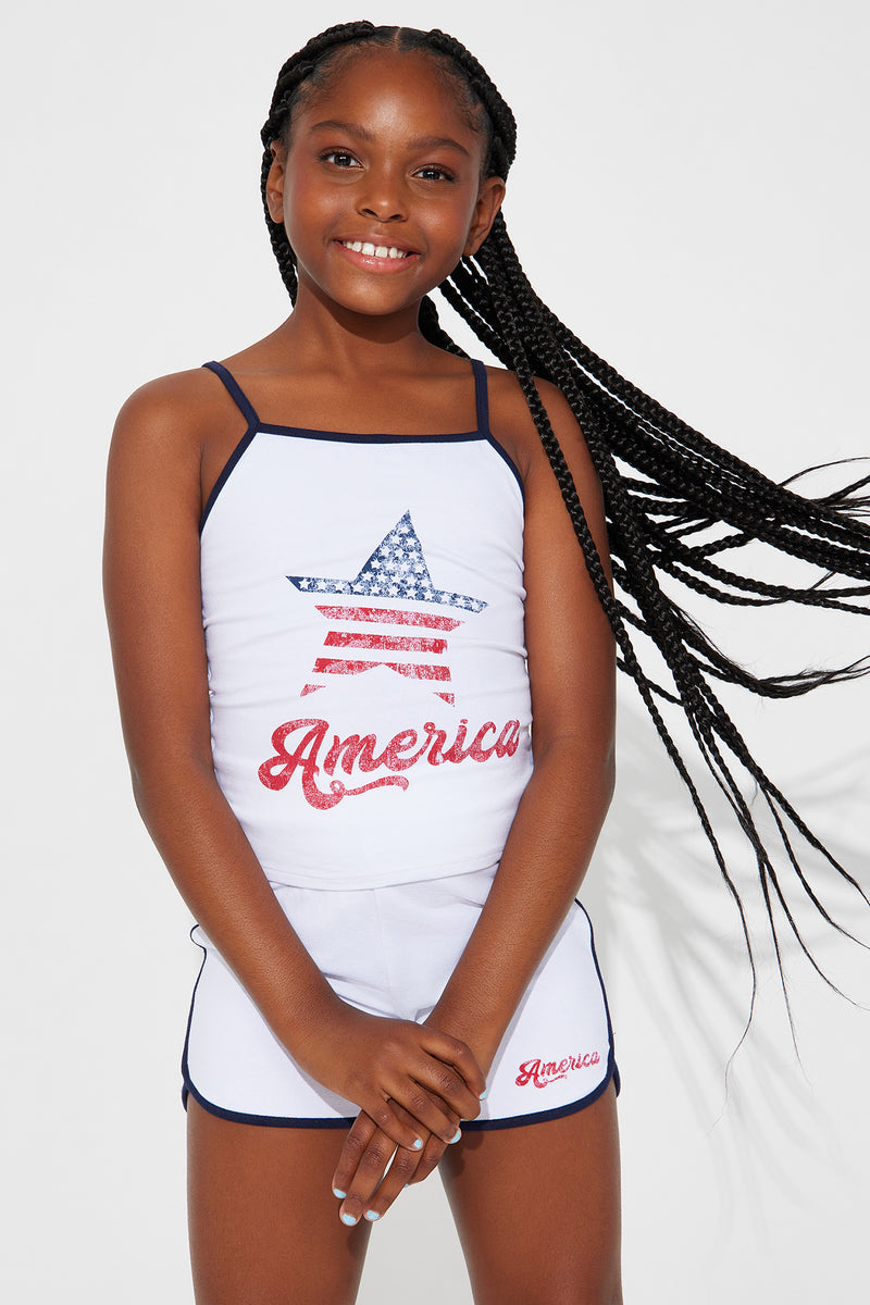 Mini America Rocks Short Set - White | Fashion Nova, Kids Sets ...