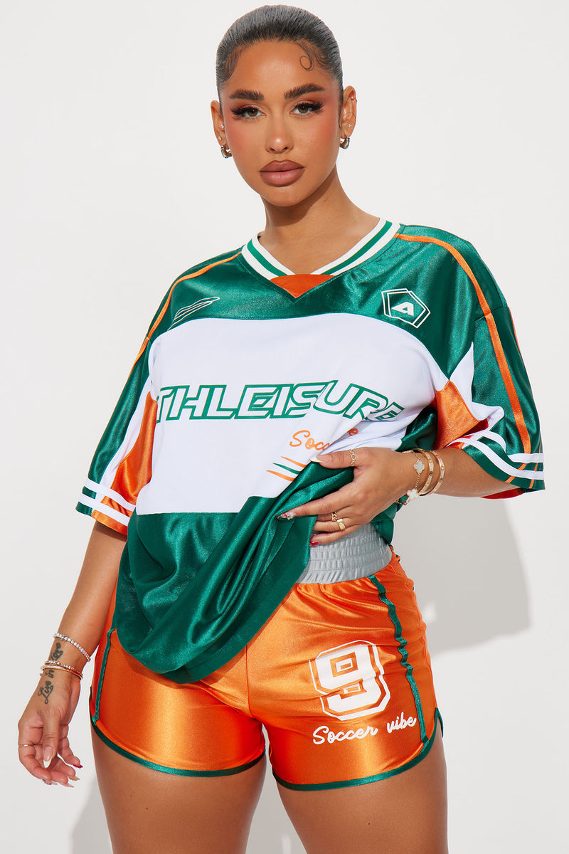 Sporty Mood Short Set - Orange/combo | Fashion Nova, Matching Sets ...