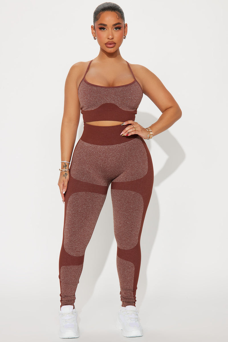 Train With Me Shaping Active Set - Brown | Fashion Nova, Nova Sport ...