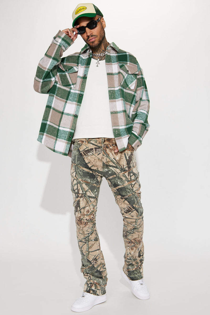 Wanted Plaid Shacket - Hunter | Fashion Nova, Mens Jackets | Fashion Nova