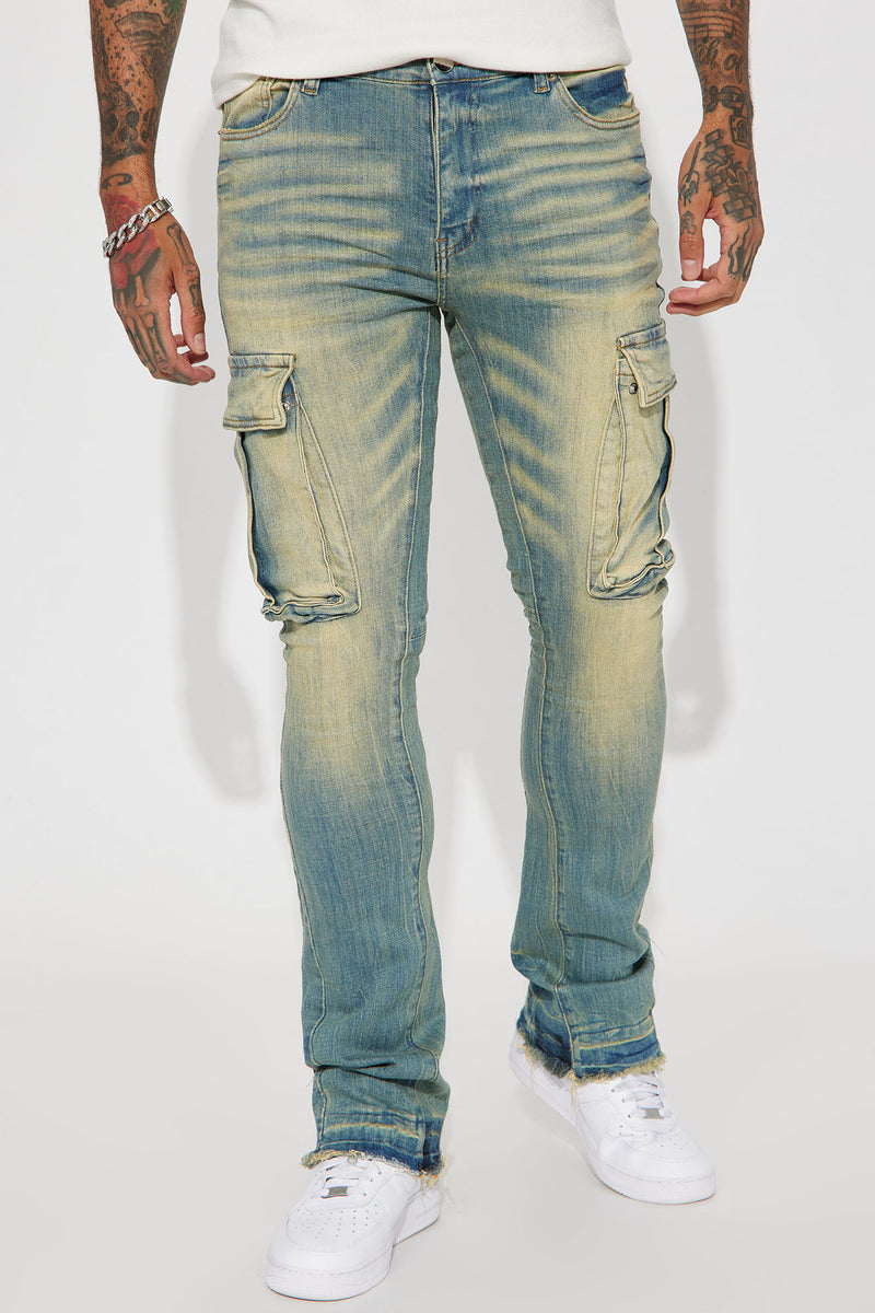 Commando Cargo Twill Flared Pants - Vintage Blue Wash | Fashion Nova ...