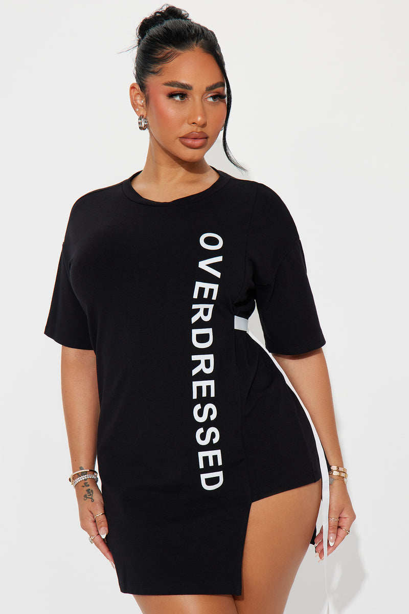 Overdressed Tunic Top - Black/White | Fashion Nova, Screens Tops and Bottoms | Fashion Nova