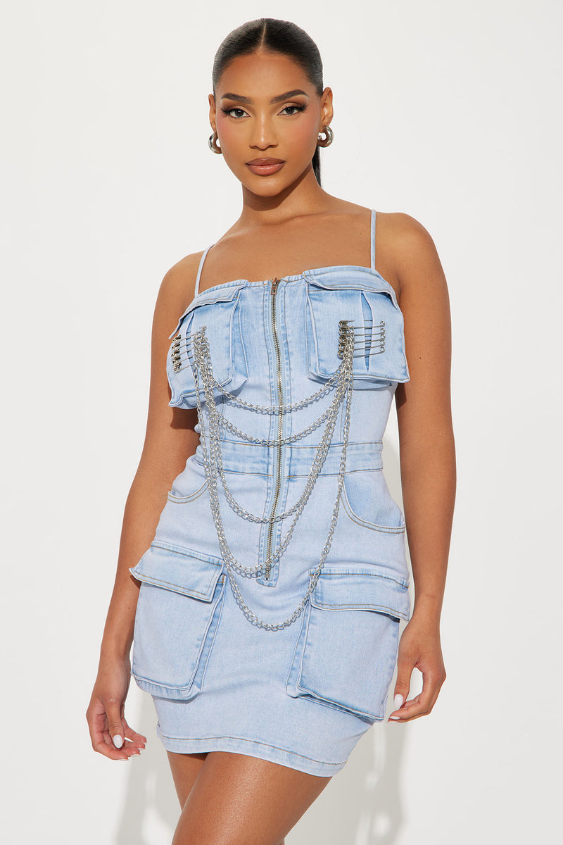 Babe in Denim Micro Mini Dress - Light Wash | Fashion Nova, Dresses ...