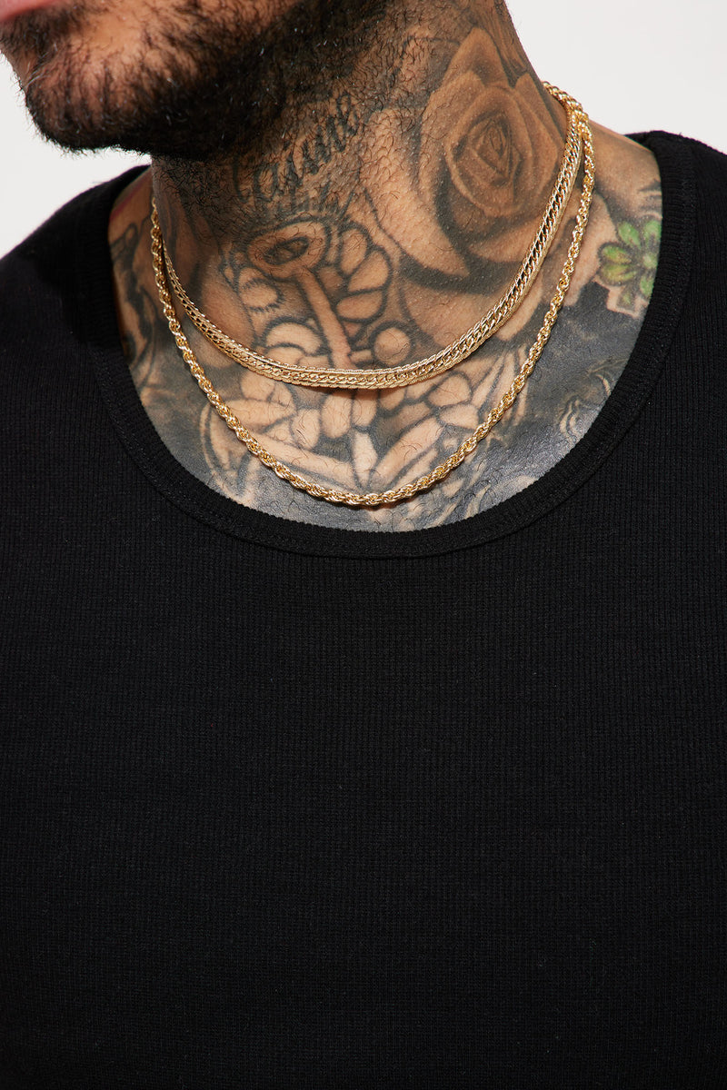 Take It Back 2 Piece Chain Necklace - Gold | Fashion Nova, Mens Jewelry ...
