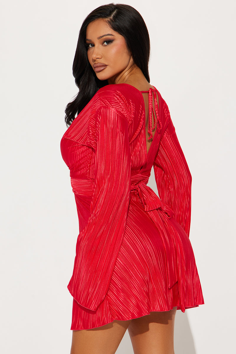 Ciara Plisse Mini Dress - Red | Fashion Nova, Dresses | Fashion Nova