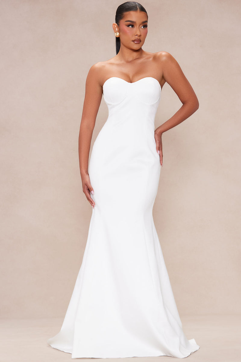 Madelyn Flower Gown Set - White | Fashion Nova, Luxe | Fashion Nova