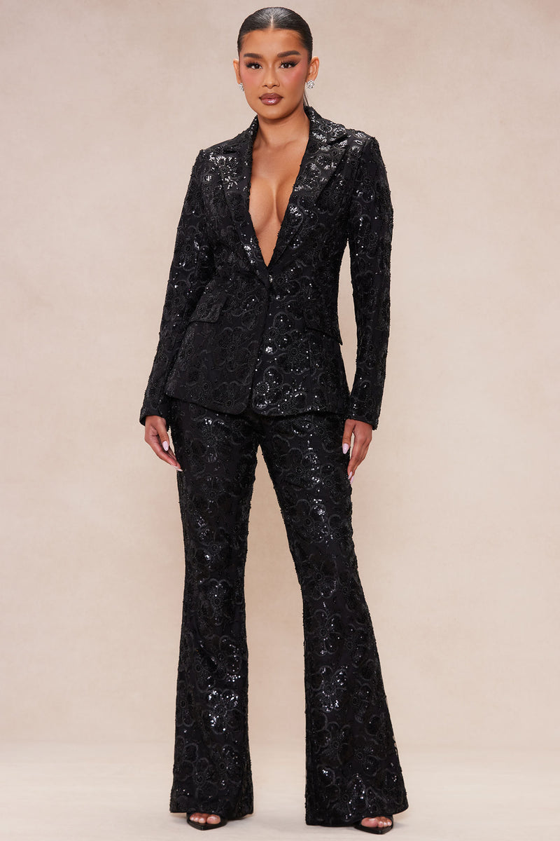 Adriannna Embroidered Sequin Blazer - Black | Fashion Nova, Luxe ...