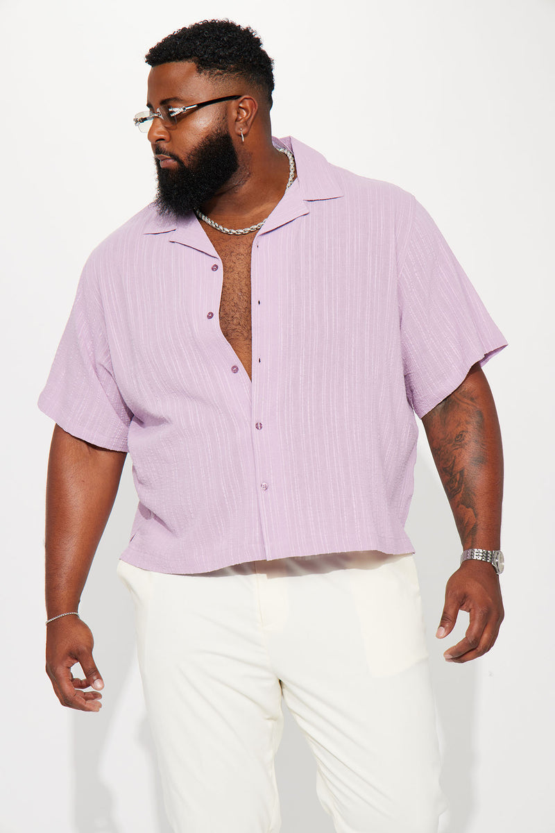 Dodging Raindrops Textured Button Up Shirt - Lavender | Fashion Nova ...
