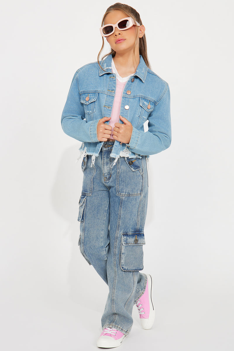 Mini Keep It Cute Crop Jacket - Light Wash | Fashion Nova, Kids Jackets ...