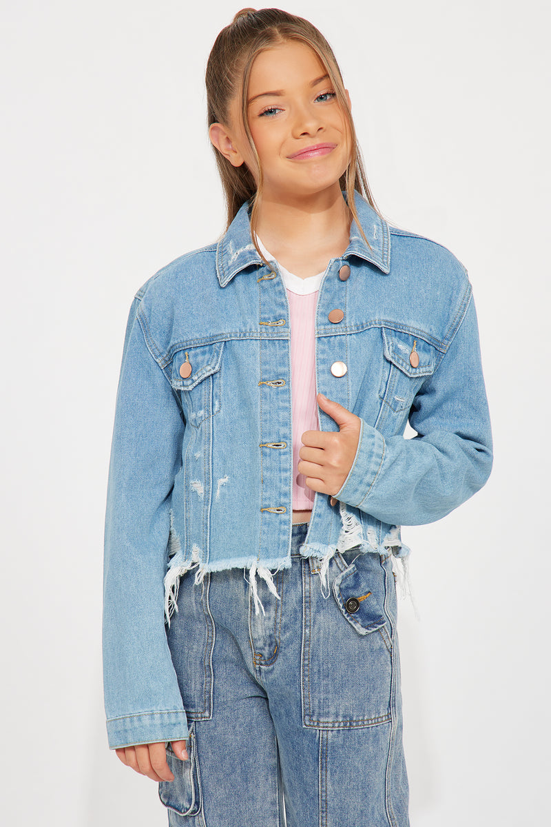 Mini Keep It Cute Crop Jacket - Light Wash | Fashion Nova, Kids Jackets ...