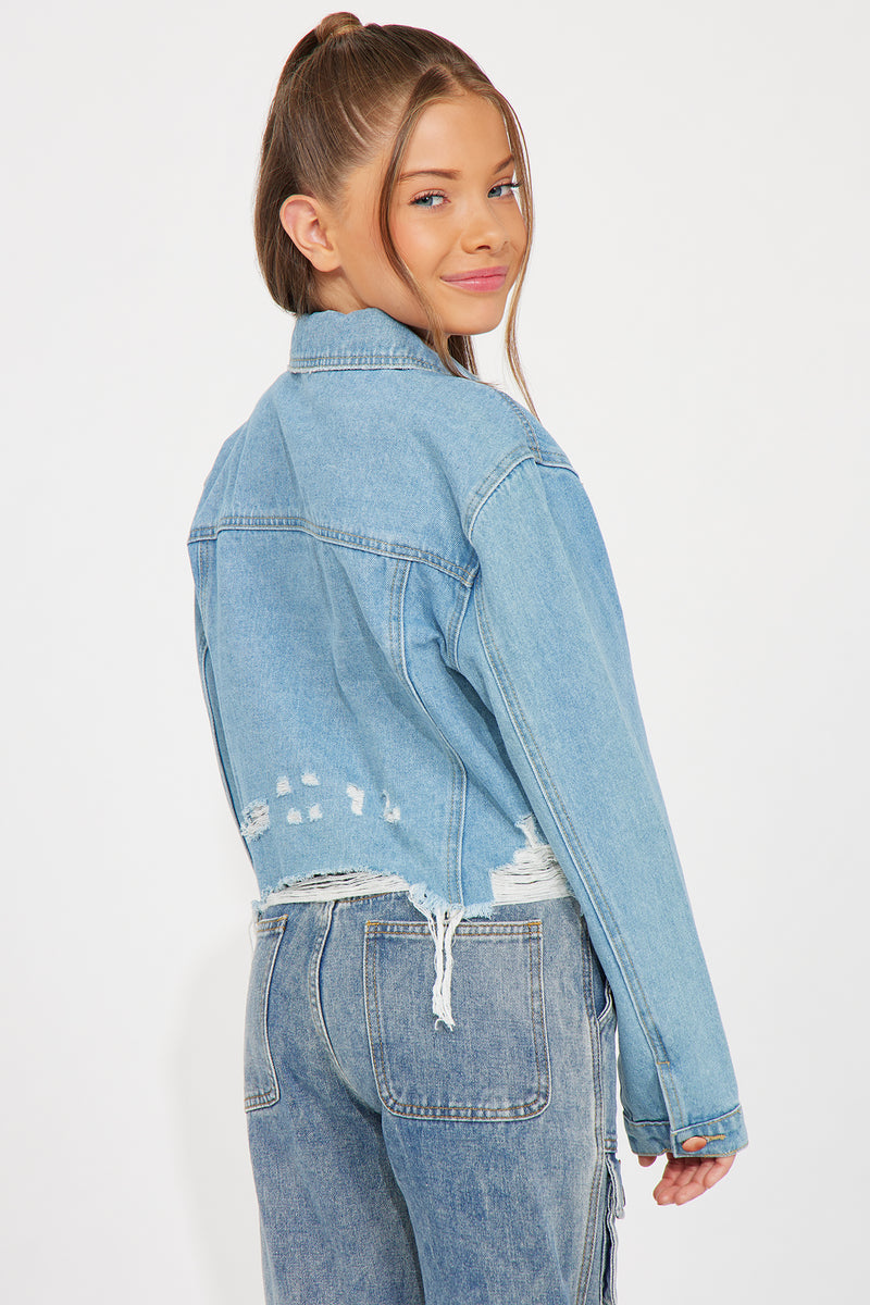 Mini Keep It Cute Crop Jacket - Light Wash | Fashion Nova, Kids Jackets ...