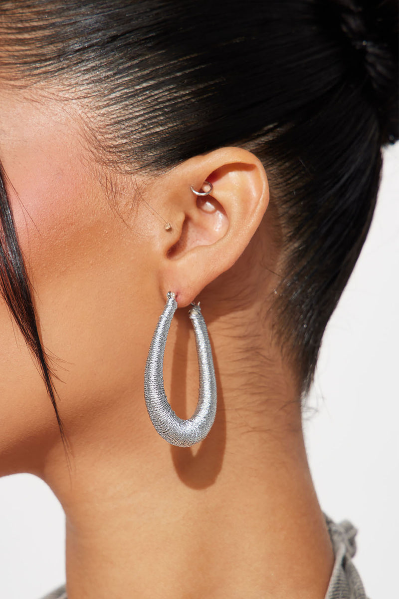 Enhancing The Wavelength Hoop Earrings - Silver | Fashion Nova, Jewelry ...