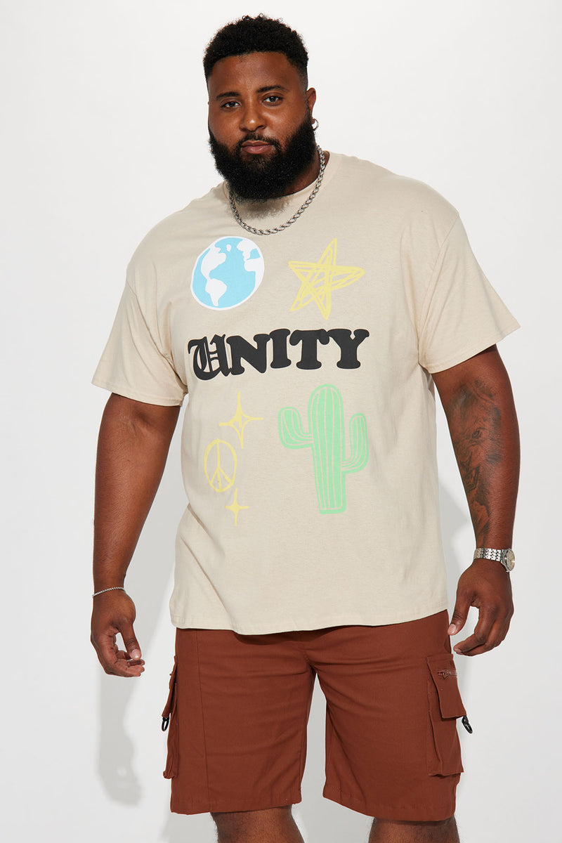 Unity Vibes Short Sleeve Tee - Sand | Fashion Nova, Mens Graphic Tees ...