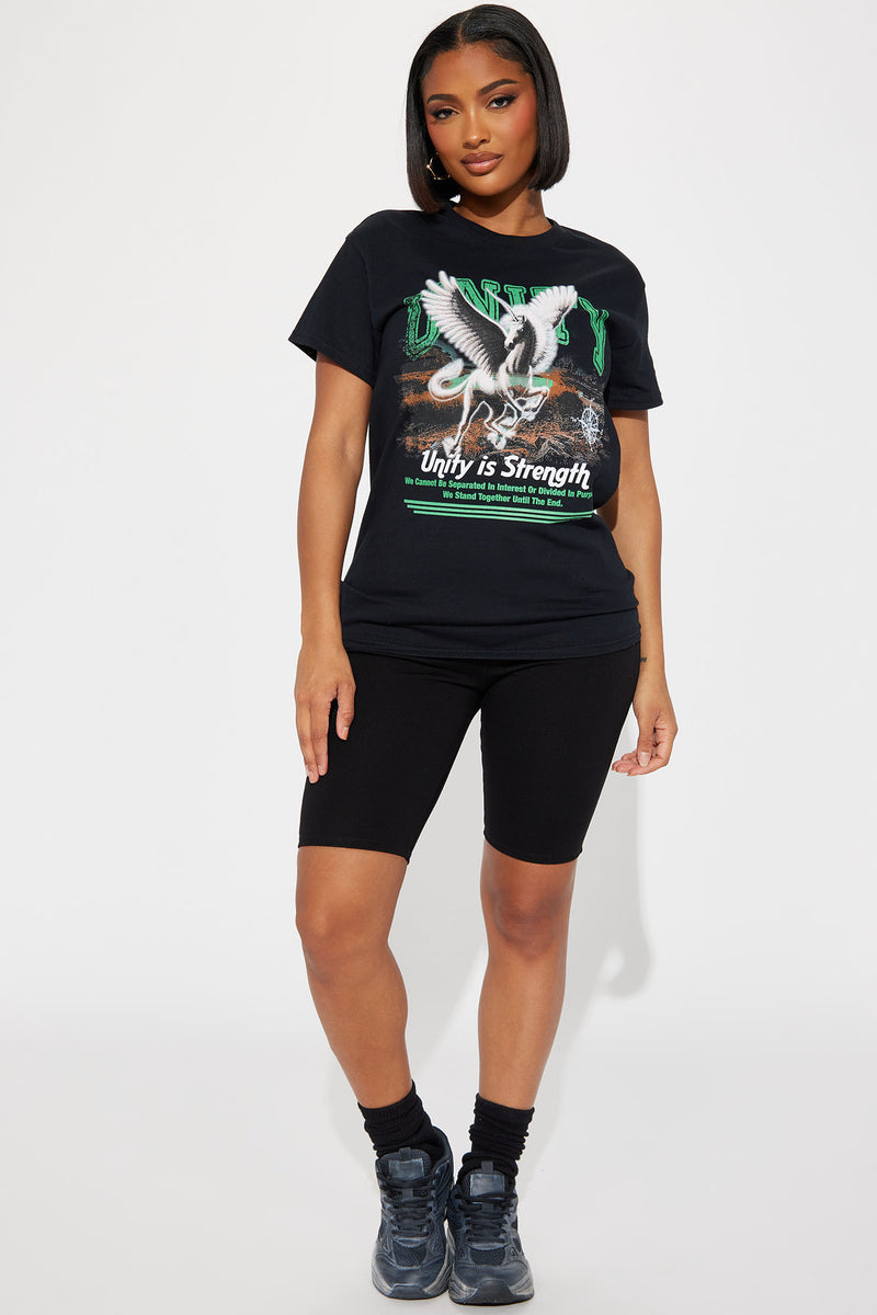Unity Is Strength Graphic Tshirt - Black | Fashion Nova, Screens Tops ...
