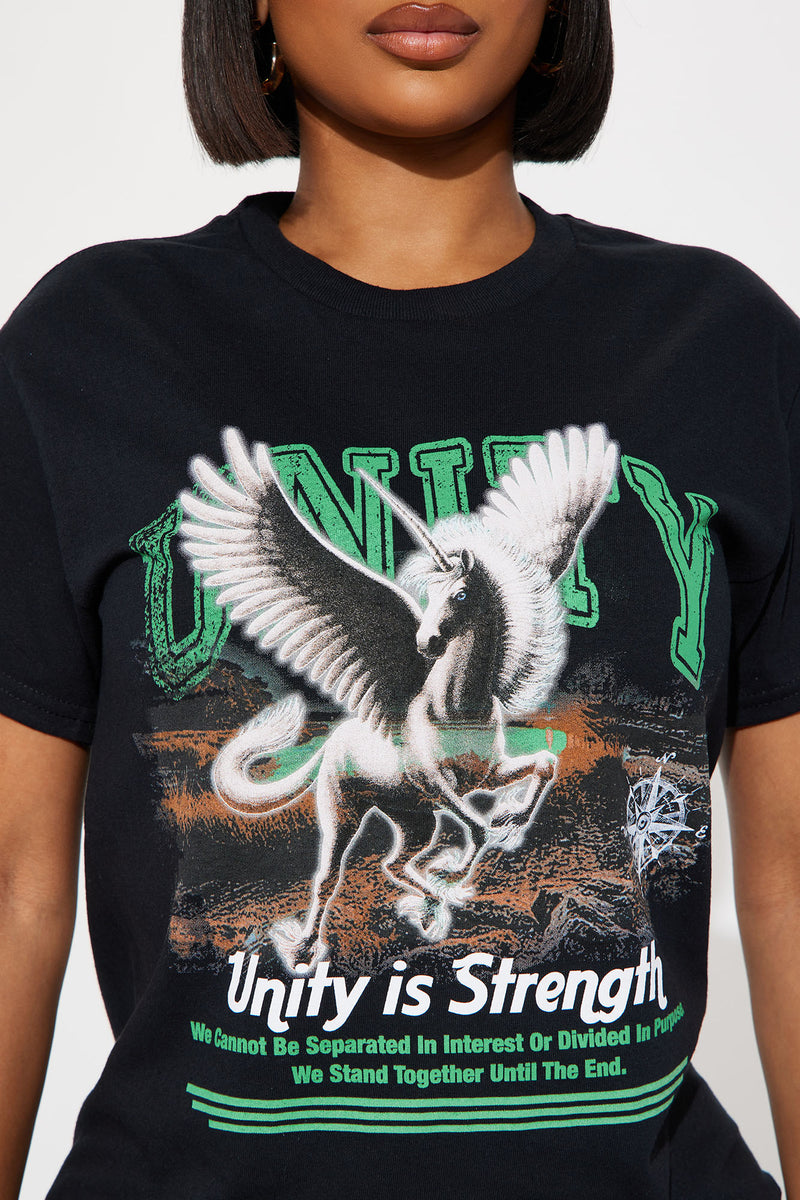 Unity Is Strength Graphic Tshirt - Black | Fashion Nova, Screens Tops ...