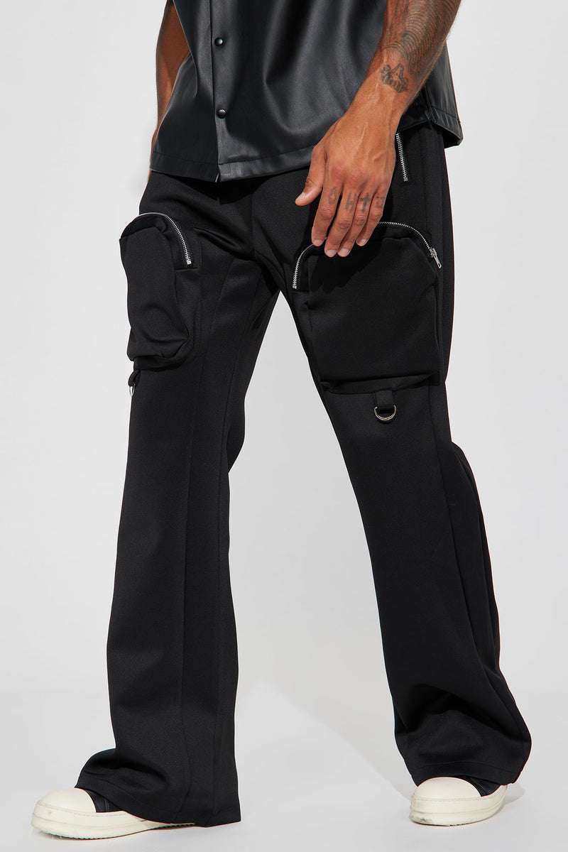Gotta Run Flared Sweatpant - Black | Fashion Nova, Mens Fleece Bottoms | Fashion Nova