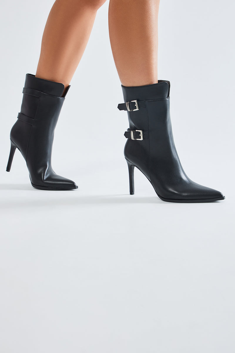 Addison Buckle Booties - Black | Fashion Nova, Shoes | Fashion Nova