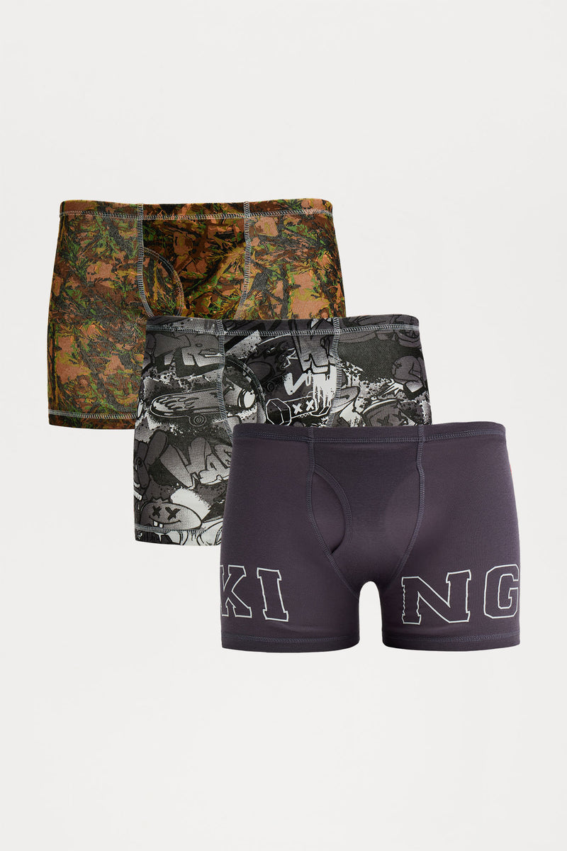 Mini Assorted Verbiage 3 Pair Pack Boxer Briefs - Multi Color | Fashion ...