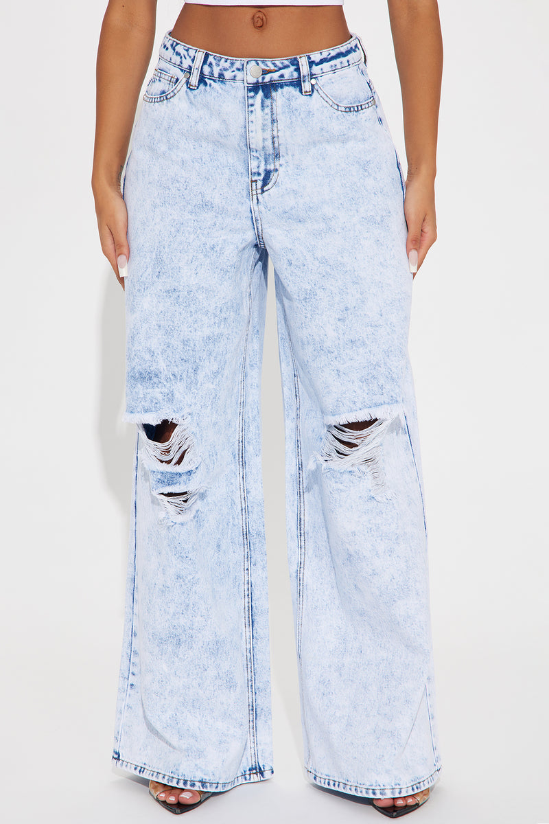Infamously Ripped Baggy Jeans - Light Wash | Fashion Nova, Jeans ...
