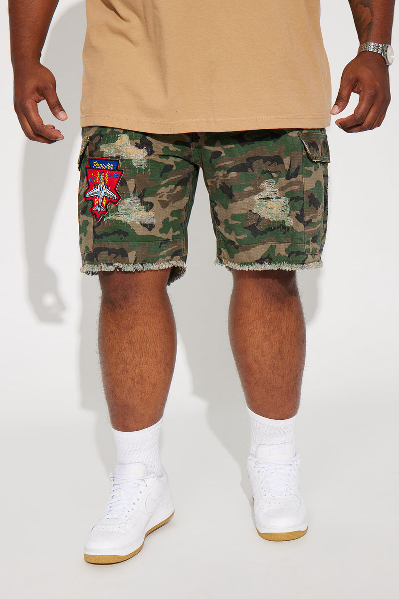 Patch Me Paint Splatter Camo Shorts - Camouflage | Fashion Nova, Mens ...