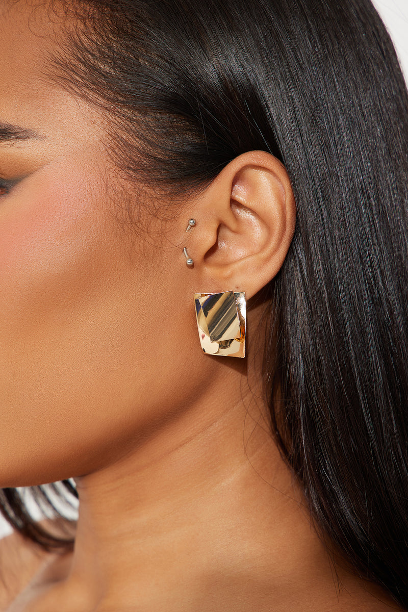 One Of Many Faces Studs - Gold | Fashion Nova, Jewelry | Fashion Nova