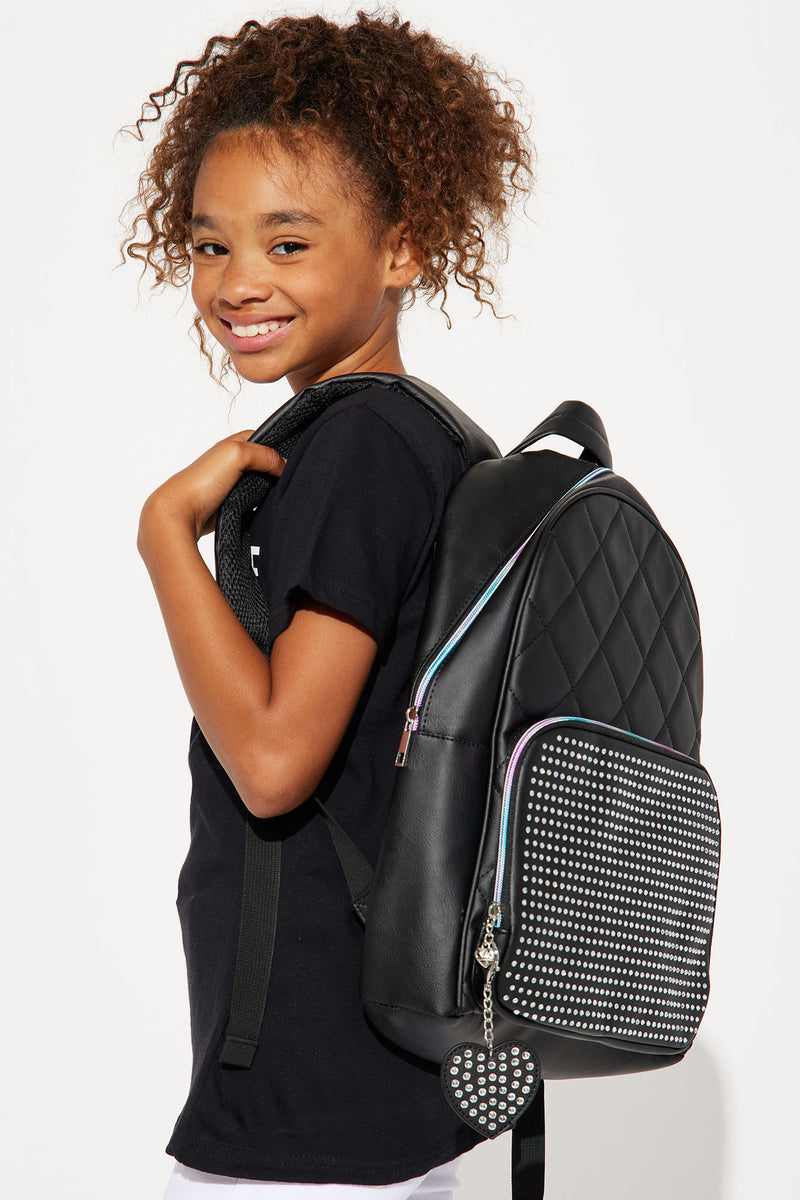 Mini Rhinestone Ready Large Backpack - Black | Fashion Nova, Kids ...