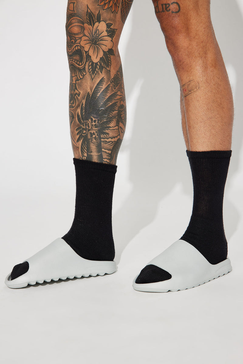 Day To Day Slip On Slides - Grey | Fashion Nova, Mens Shoes | Fashion Nova