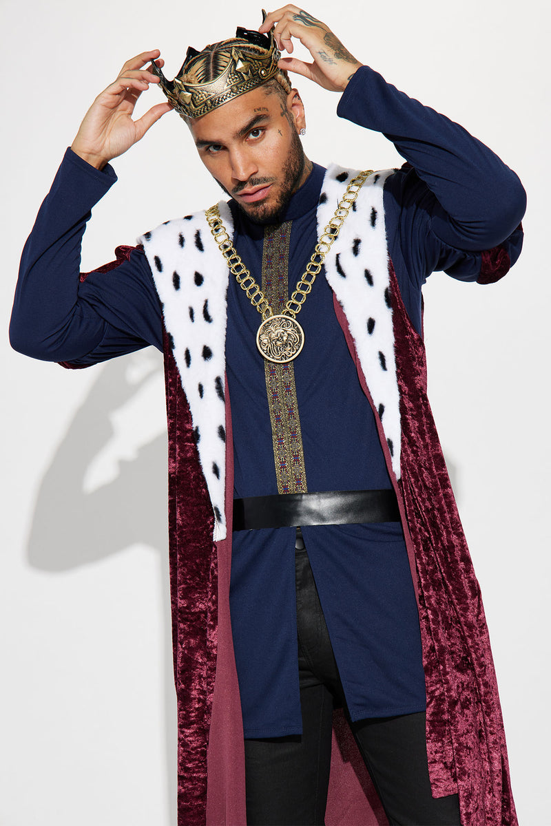 Noble Royal King 5 Piece Costume Set - Burgundy/combo | Fashion Nova ...