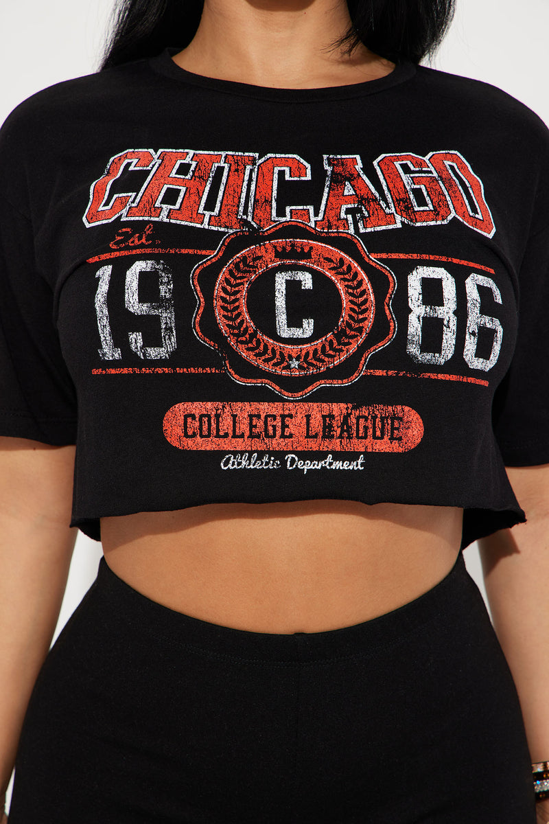 Chi Town Chicago Crop Top - Black | Fashion Nova, Screens Tops and ...