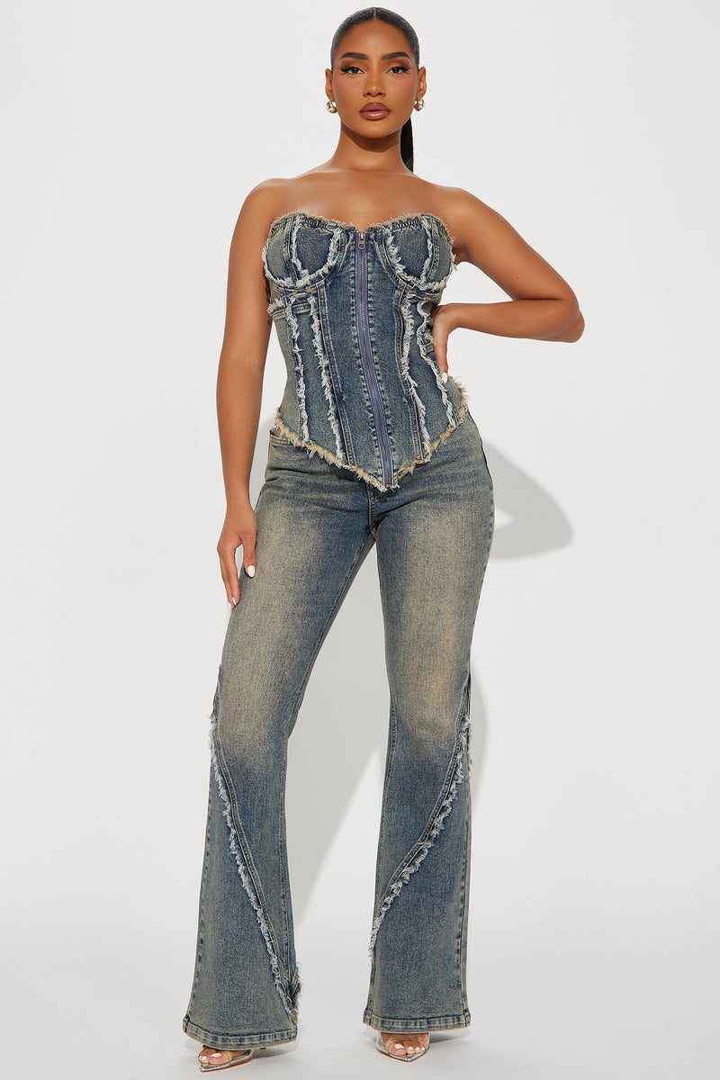 Coco Denim Pant Set - Medium Wash | Fashion Nova, Matching Sets ...