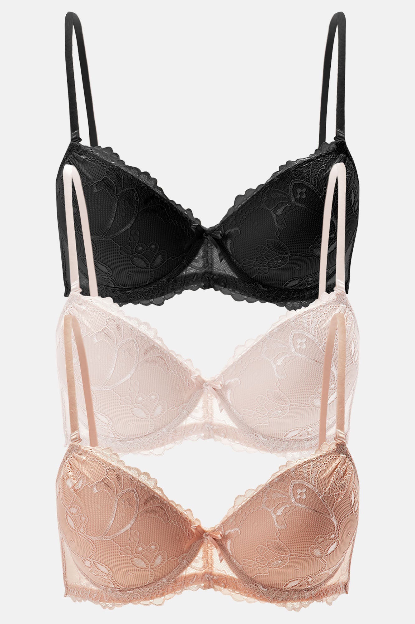 Triple Push Up Bra Before After