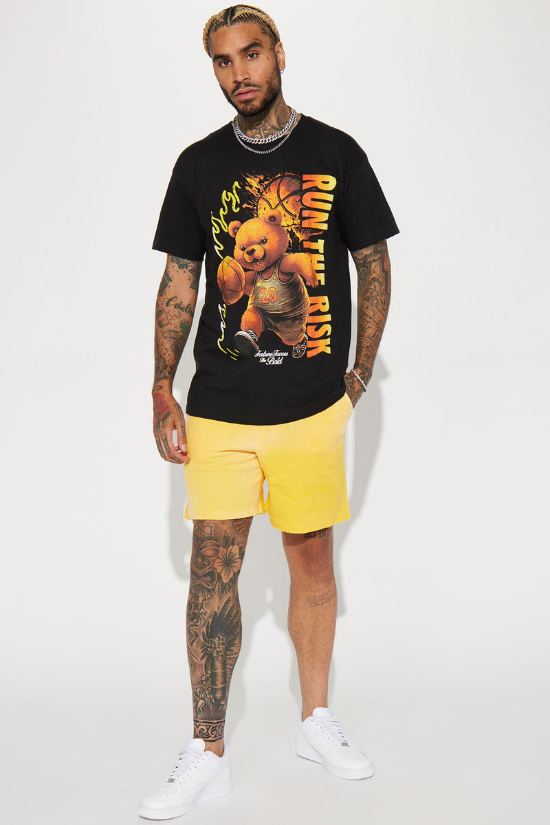Heavy Chiller Shorts - Yellow | Fashion Nova, Mens Fleece Bottoms ...