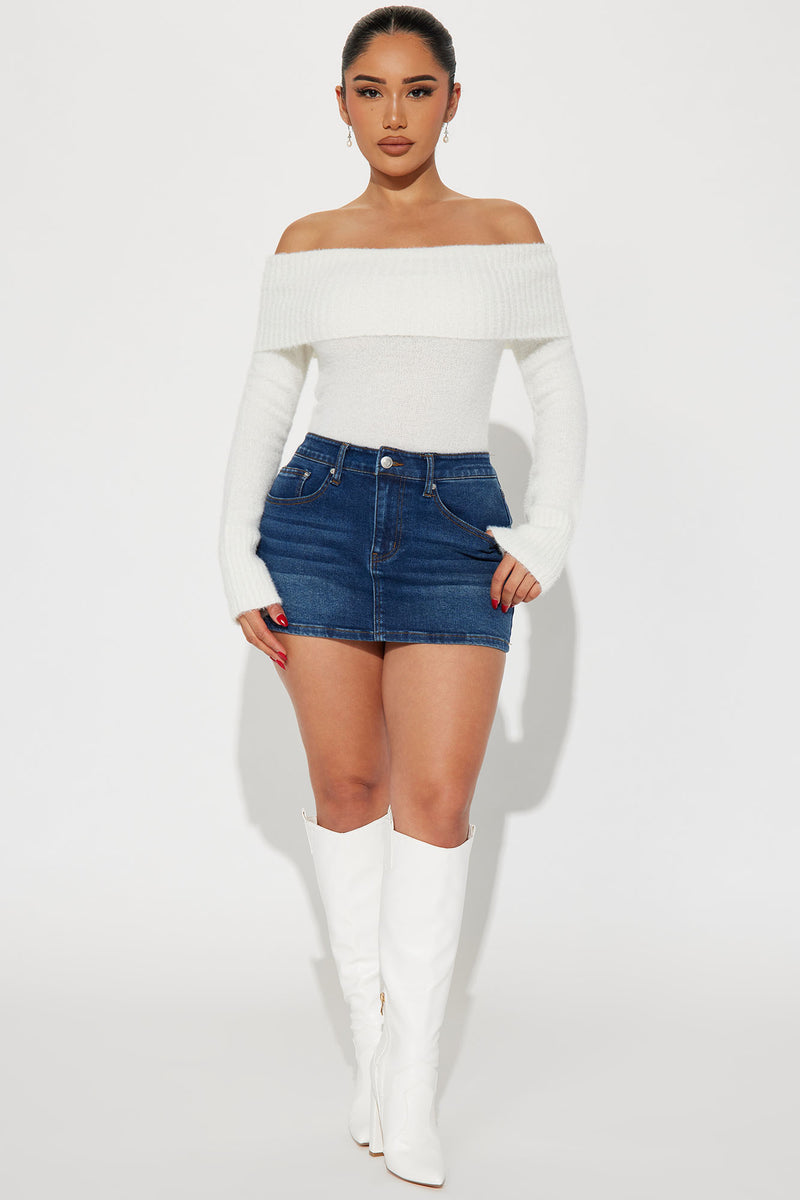Staying With Trends Off Shoulder Sweater Off White Fashion Nova
