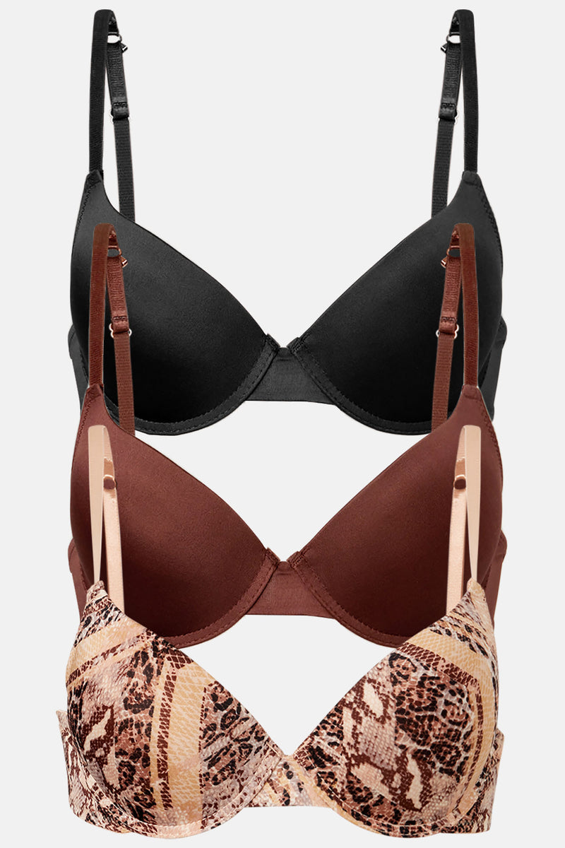 Professional Heartbreaker 3 Pack Bras - Chocolate/Combo | Fashion Nova ...