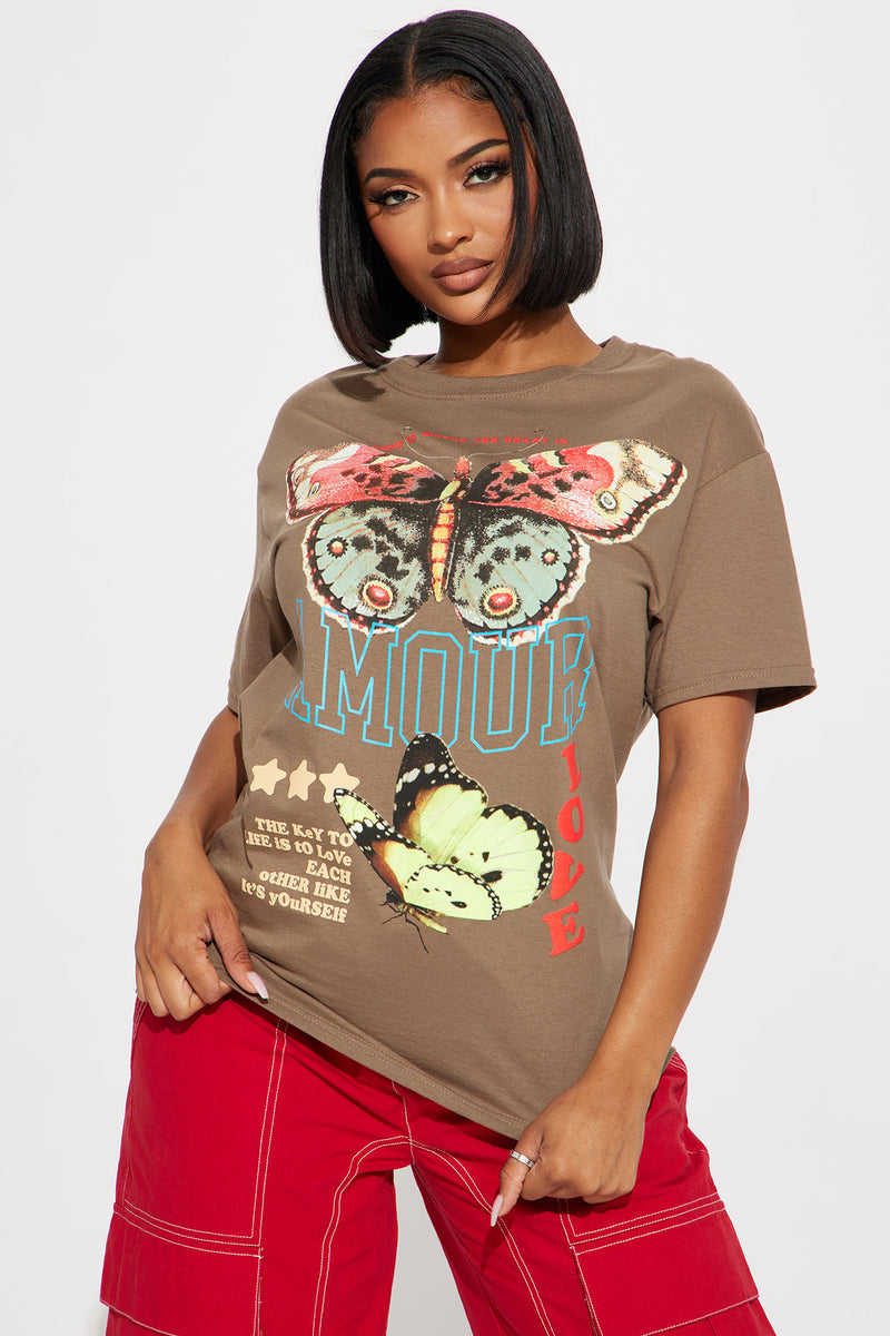 Year Of Self Love Graphic Tee - Beige | Fashion Nova, Screens Tops and ...
