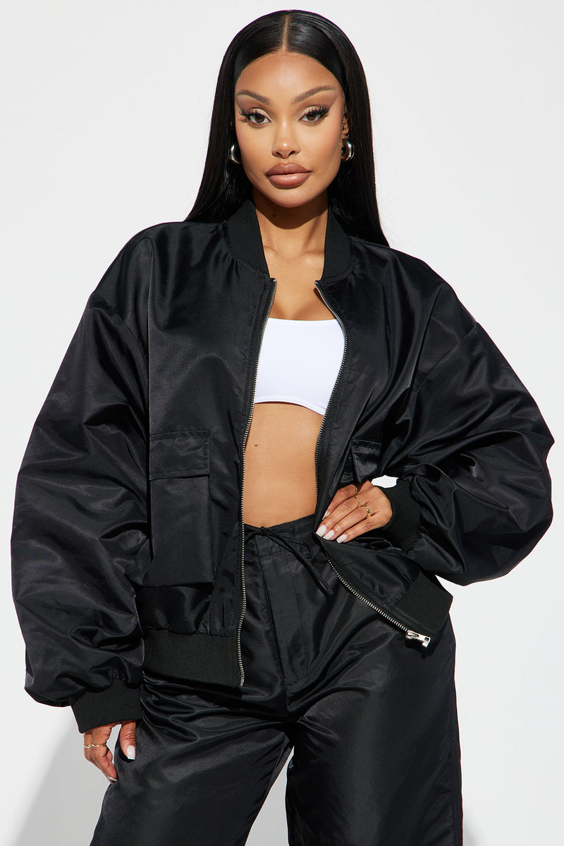 Willow Windbreaker Pant Set - Black | Fashion Nova, Matching Sets ...