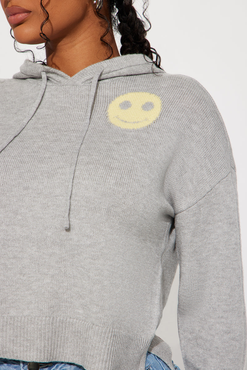 All Smiles Here Hooded Sweater - Grey/combo | Fashion Nova, Sweaters ...