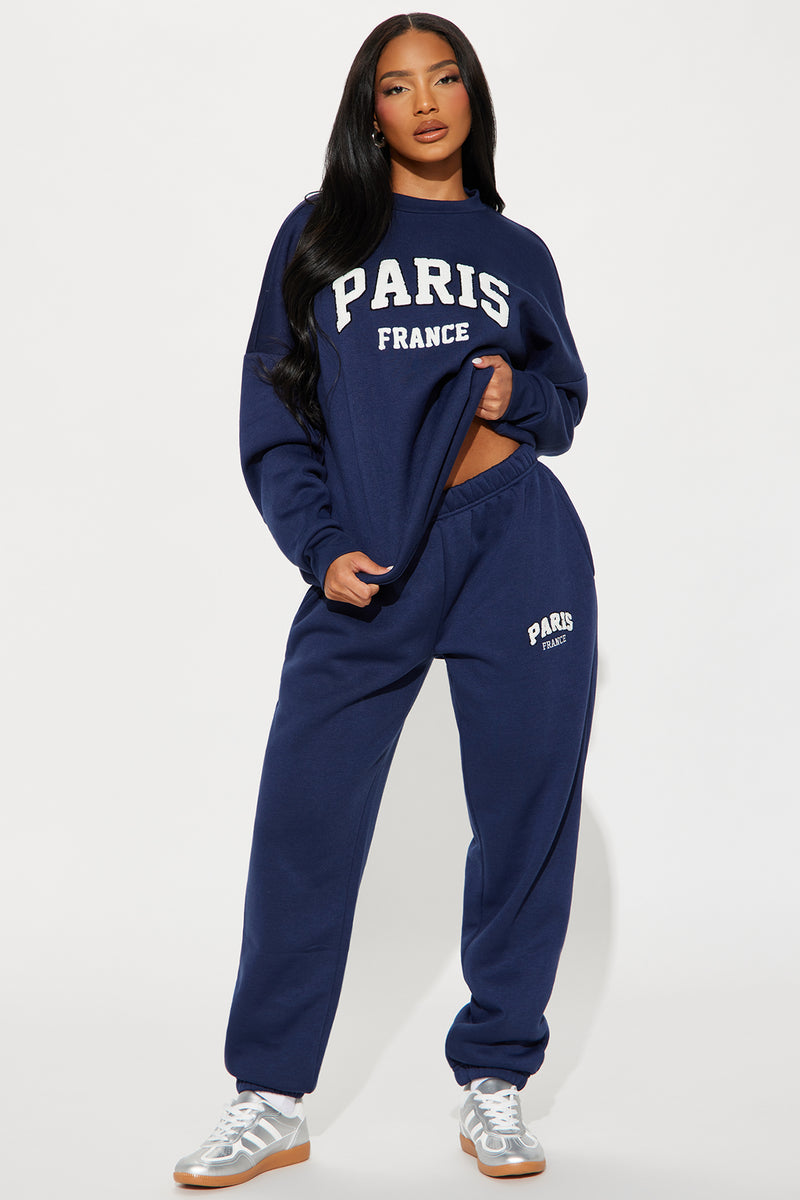 Staying In Paris Jogger Set - Navy | Fashion Nova, Matching Sets ...