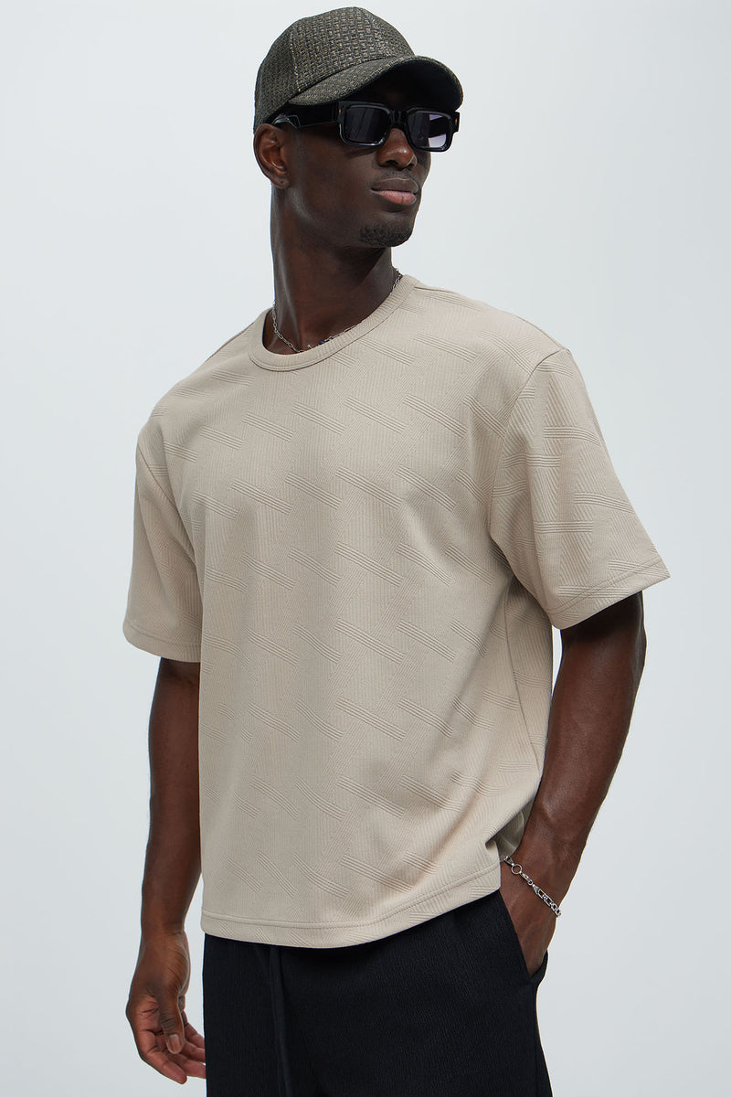 Benji Textured Relaxed Tee - Taupe | Fashion Nova, Mens Tees & Tanks | Fashion Nova