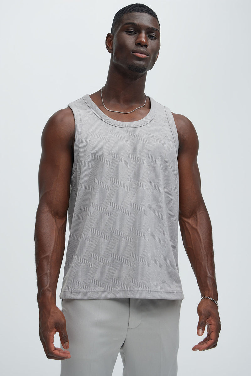 Benji Textured Tank Top - Grey | Fashion Nova, Mens Tees & Tanks ...