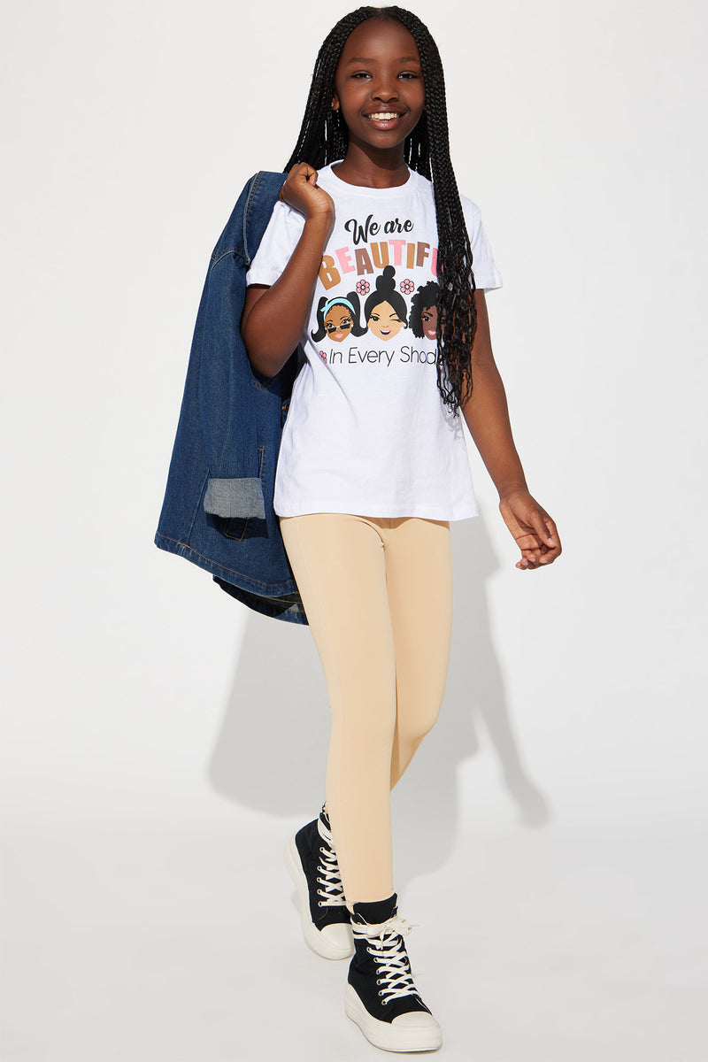 Mini We Are Beautiful In Every Shade Tee II - White | Fashion Nova ...
