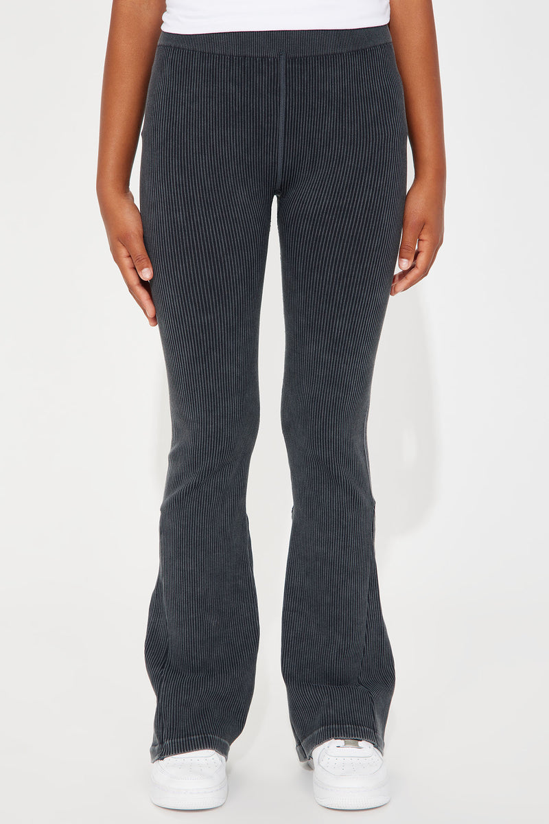 Mini Saweetie Seamless Ribbed Flare Pant - Black | Fashion Nova, Kids ...