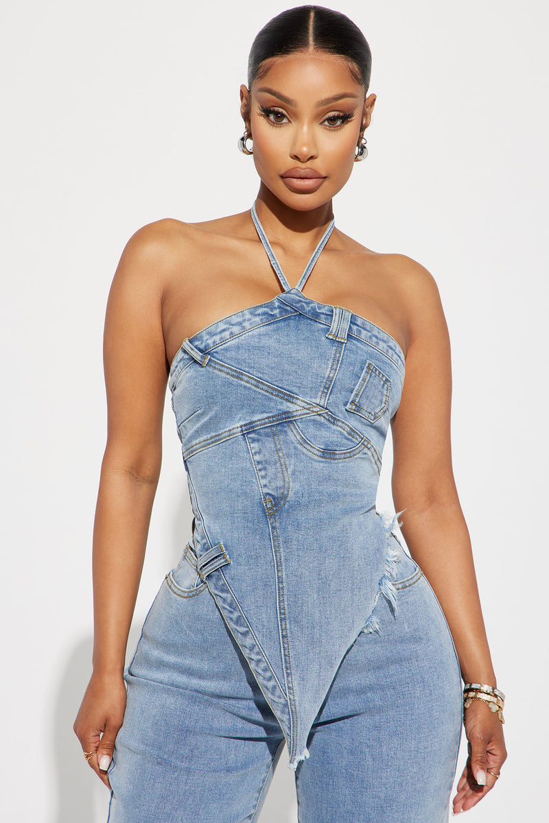 Next Level Denim Pant Set - Light Wash | Fashion Nova, Matching Sets ...