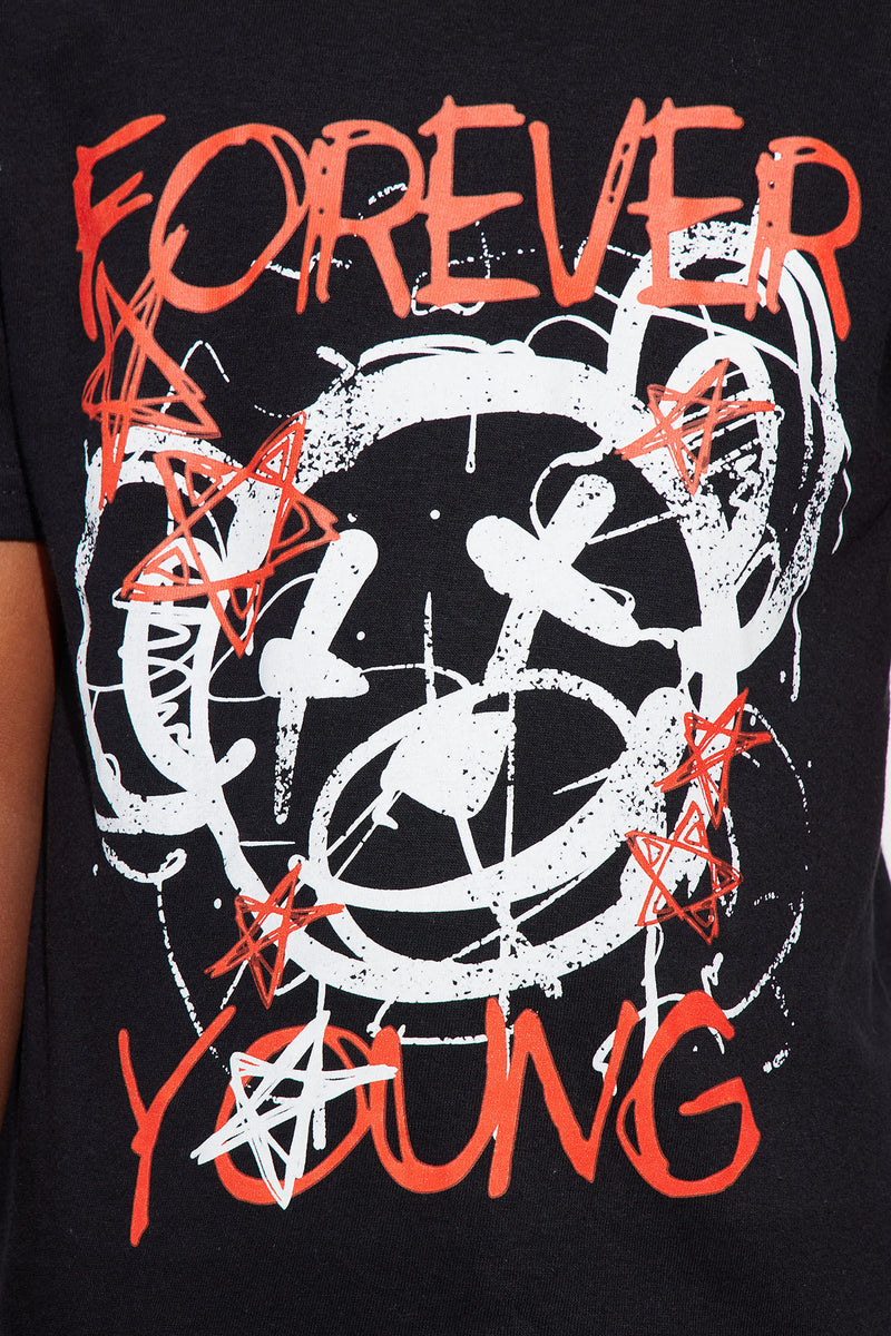 Mini Stay Young Live Free Short Sleeve Tee - Black | Fashion Nova, Kids ...