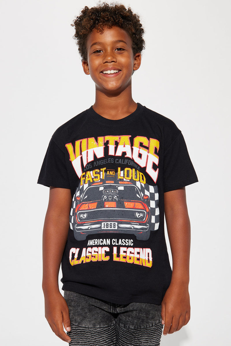 Mini Fast And Loud Short Sleeve Tee - Black | Fashion Nova, Kids Tops ...