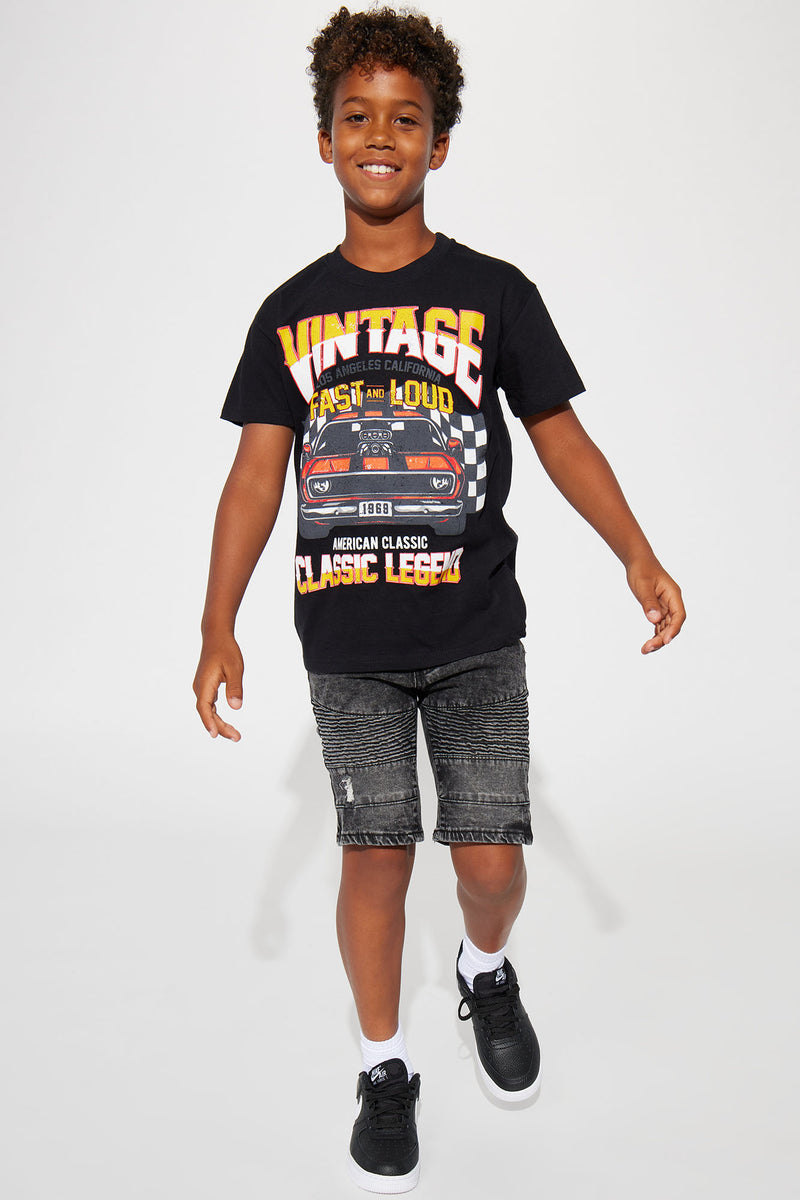 Mini Fast And Loud Short Sleeve Tee - Black | Fashion Nova, Kids Tops ...